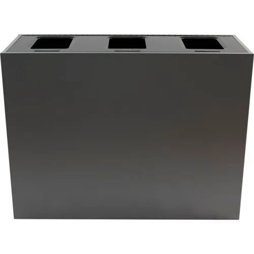 Busch Systems Aristata Triple Recycling & Trash Can, Mixed Recyclables ...