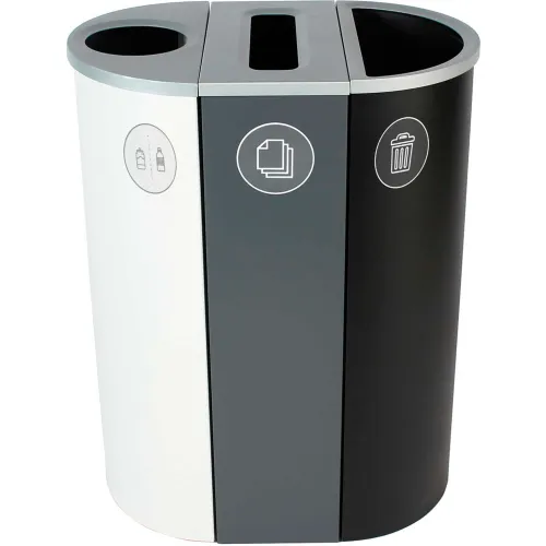 Busch Systems Spectrum Triple - Cans & Bottles/Paper/Waste, 26 Gallon ...