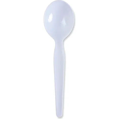 Boardwalk® Heavyweight Polystyrene Cutlery, Soup Spoon, White, 1000/case