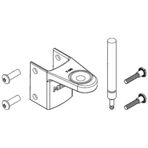 Bradley Bathroom Partition Top Hinge Kit, Zamak, Baked Enamel - HDWT-T100