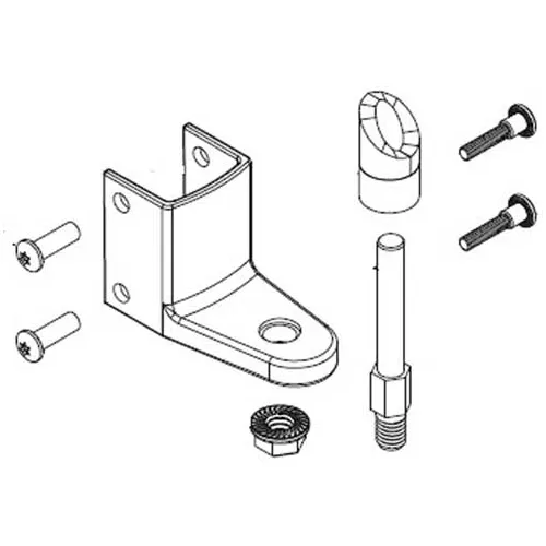 Bradley Metal Toilet Partition Bottom Hinge Kit, Zamak, Baked Enamel ...