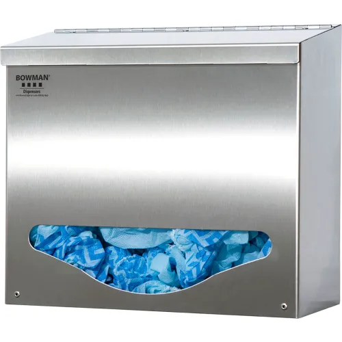 Bowman® Single Bulk Dispenser, 12-3/16"W x 5-3/4"D x 11-1/8"H, Stainless