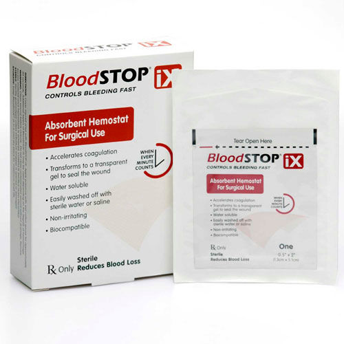 BloodSTOP® BS-iX27 IX Advanced Hemostatic Matrix 0.5" x 2", 24/per box