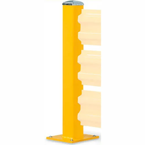 Wildeck® Steel Post Column For Triple Rail, 44"H,Yellow