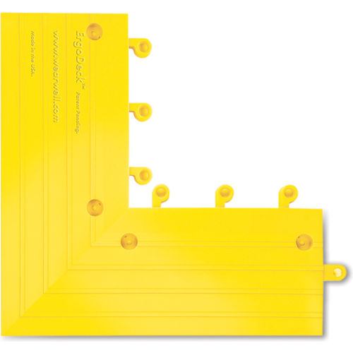 Wearwell® ErgoDeck® Heavy Duty Outside Corner 7/8" Thick 1.25' x 1.25 ...