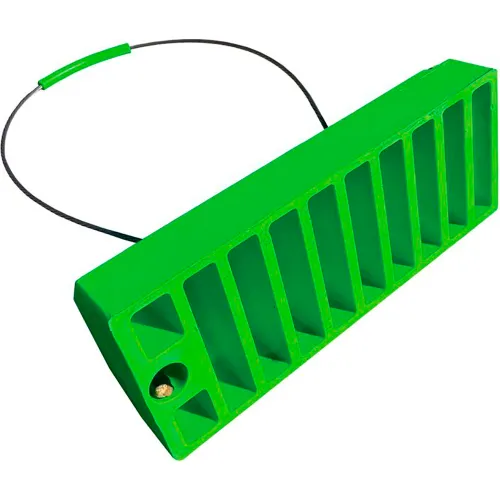 Checkers™ Aviation Wheel Chock with Loop Rope, Ergo PU Cable Handle, 20 ...