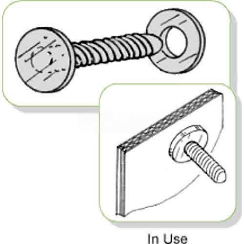 Push Lock Fastener & Washer, 1/2" Capacity - Pkg Qty 100