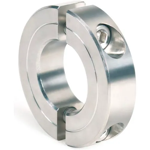 Two-Piece Clamping Collar Recessed Screw, 1-1/4", Stainless Steel