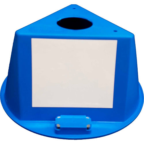 Inventory Control Cone W/ Magnets & Dry Erase Decals, Blue