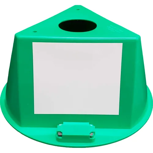 Inventory Control Cone W/ Magnets & Dry Erase Decals, Green