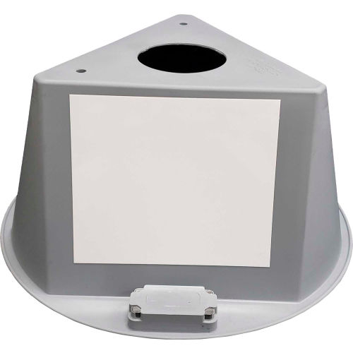 Inventory Control Cone W/ Magnets & Dry Erase Decals, Gray