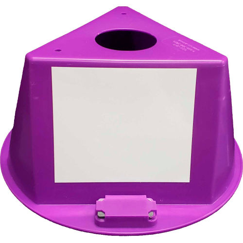 Inventory Control Cone W/ Magnets & Dry Erase Decals, Purple