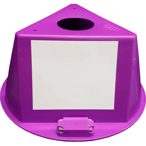Inventory Control Cone W/ Magnets & Dry Erase Decals, Purple