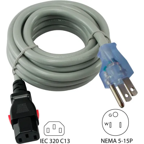 Conntek 8F515LC13, 15A, Power Supply Cord with Push Lock, NEMA 5-15P to ... Conntek 8F515LC13, 15A, Power Supply Cord with Push Lock, NEMA 5-15P to ...