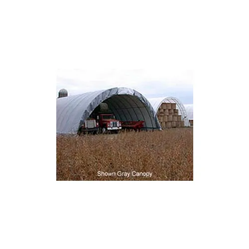 Econoline Storage Building 30'W x 15'H x 100'L Green Freestanding