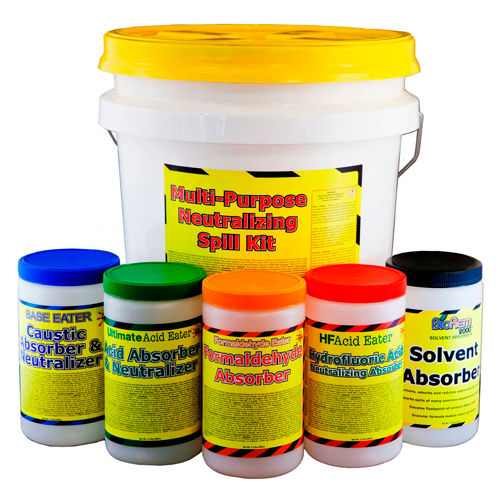 Spill Wizards Multi-Purpose Absorber & Neutralizing Spill Kit, 3.5 ...