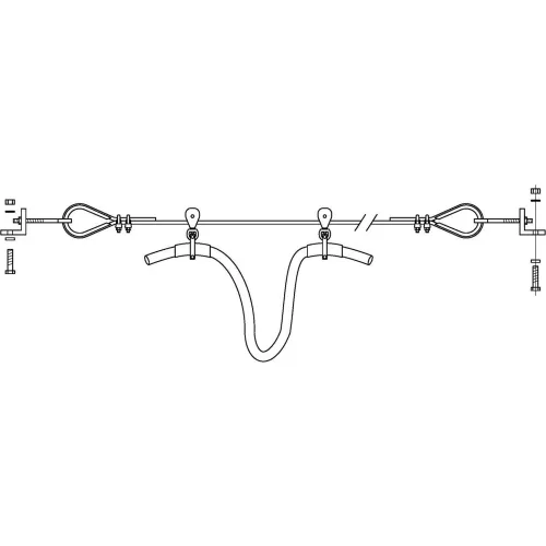 Contrx Tagline Kit, 12' Festoon Cable, Cable Hanger, Brackets, Clamps