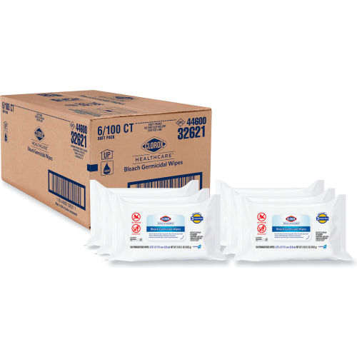 Clorox® Healthcare® Bleach Germicidal Wipes, Unscented, 100 Wipes/Pack ...