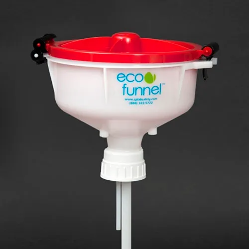 ECO Funnel® EF-3008 8" ECO Funnel with 53mm Cap Adapter, Red Lid