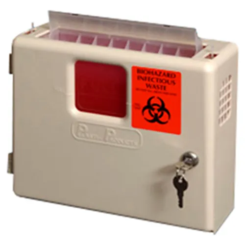 Plasti-Products 143002 Locking Wall Mounted Sharps Container Cabinet ...