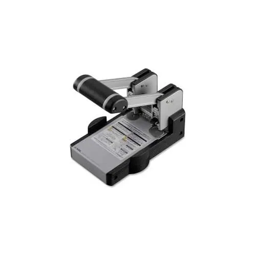 Carl® Extra Heavy-Duty Two-Hole Punch, 100 Sheet Capacity, Gray