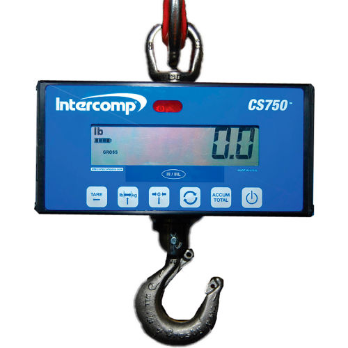 Intercomp 184254 CS750™ NTEP Medium-Duty Hanging Scale, 500 lb x .2 lb