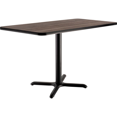 Interion® Breakroom Table, 48"L x 30"W x 29"H, Charcoal