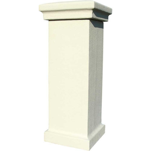 Manchester Non-Locking Stucco Column Mailbox in Sandstone Color ...