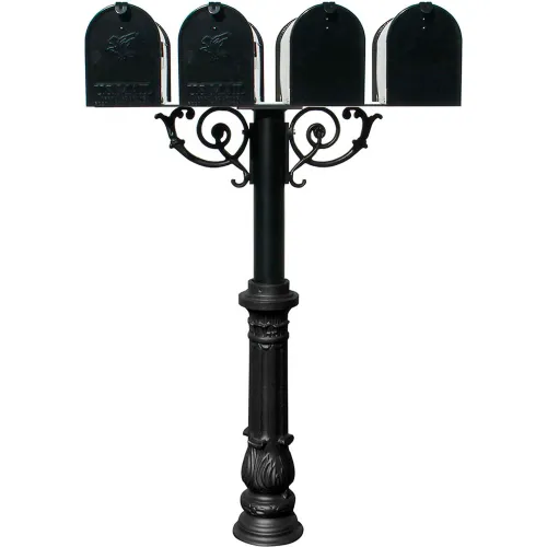 The Hanford Quad Post (With Support Brace), Ornate Base & E1 Economy ...