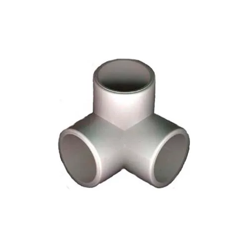 3 Way L Fittings 1 Dia. Furniture Grade Pvc White Package of 25