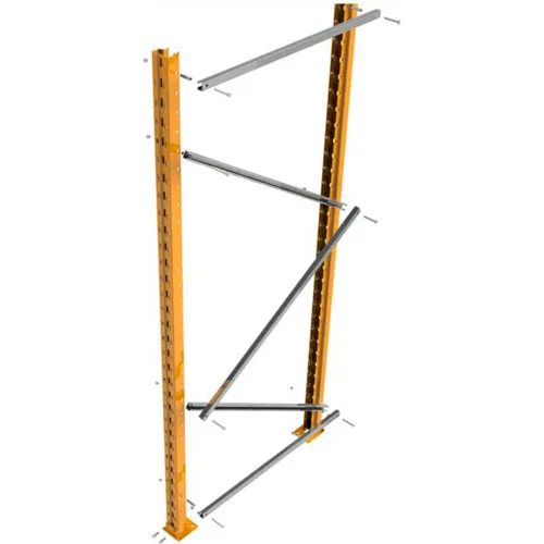 Cresswell Pallet Rack Bolted Upright Frame 42"D X 120"H, Unassembled