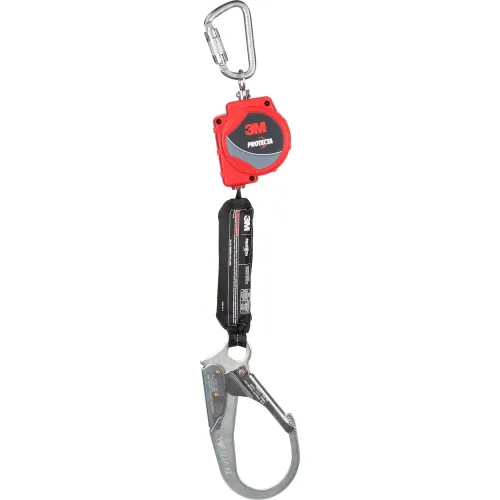 3M™ Protecta® Self-Retracting Lifeline with Carabiner, Web & Steel Rebar Hook, 11'L