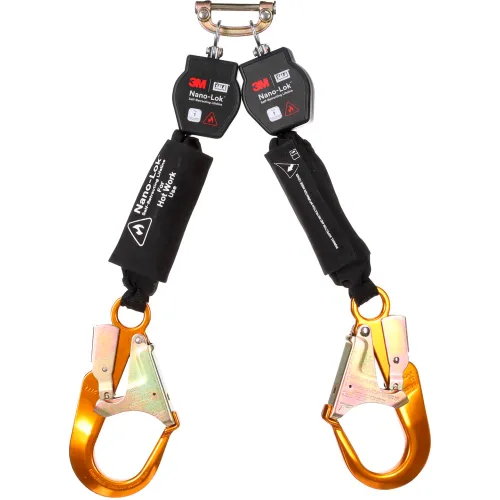 3M DBI-SALA Nano-Lok Twin-Leg Hot Work Self-Retracting Lifeline, Web ...