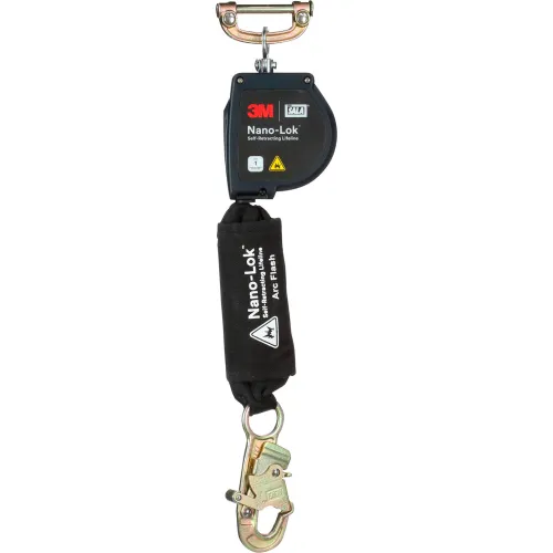 3M™ DBI-SALA® Nano-Lok Arc Flash Self-Retracting Lifeline, Web & Steel Snap Hook, 8'L