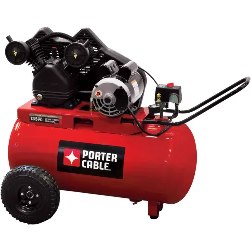 Porter Cable PXCMPC1682066 Portable Electric Air Compressor 1.6HP 20 Gal Horiz 5.3 CFM
