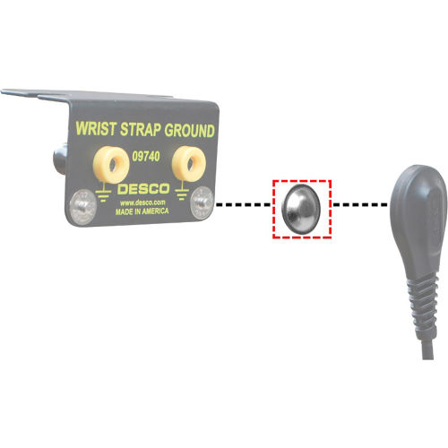 Desco Magsnap® Parking Snap Adapter for Bench Mount Ground, 4 MM Snap