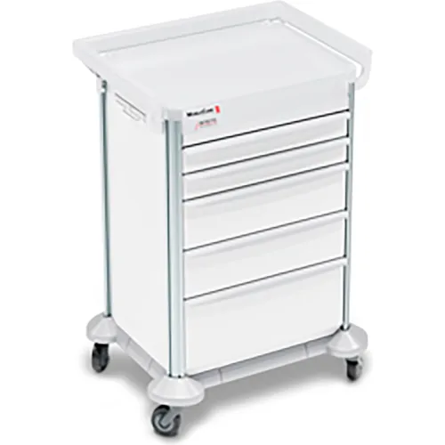 Detecto® MobileCare Keyed Lock Cart, 27"W x 27"D x 39"H, White