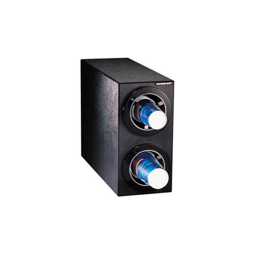 Dispense-Rite® CTC Countertop 2 Cup Dispensing Cabinet - Black