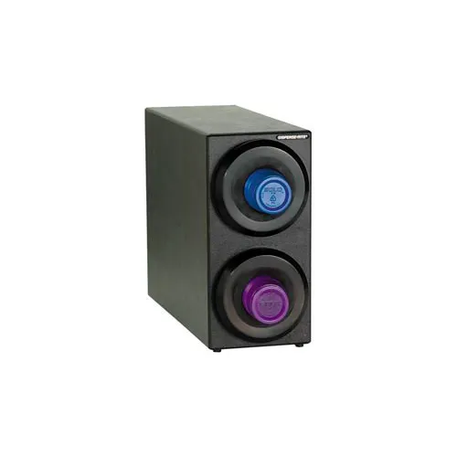 Dispense-Rite® Countertop 2 Cup Dispensing Cabinet - Black