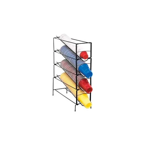 Dispense-Rite® 4 Section Vertical Wire Rack Cup Dispenser