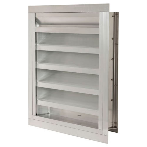 Drainable Blade Fixed Louver with Flange 48" - DFL-F 48