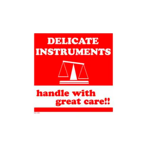 "Delicate Instrument Handle w/ Great Care" Labels, 4"L x 4"W, White ...