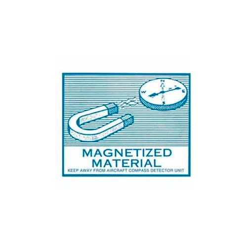 Paper Labels w/ "Magnetized" Print, 3-9/16"L x 4-5/16"W, White & Blue ...