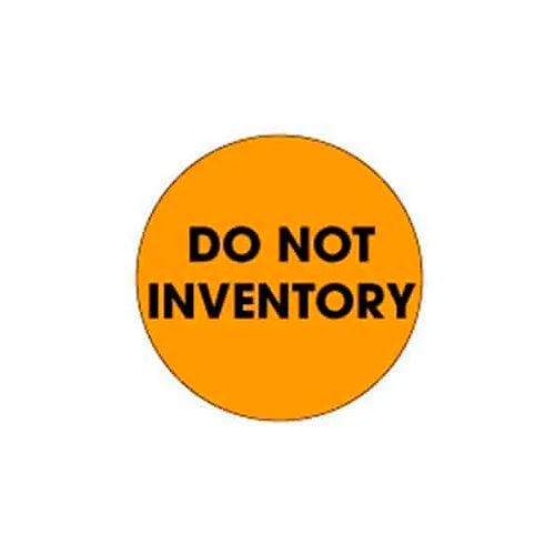2" Dia. Round Paper Labels w/ "Do Not Inventory" Print, Fluorescent ...