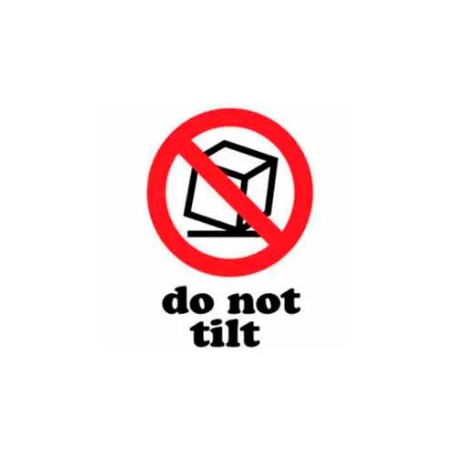 Paper Labels w/ "Do Not Tilt" Print, 6"L x 4"W, White/Red/Black, Roll ...