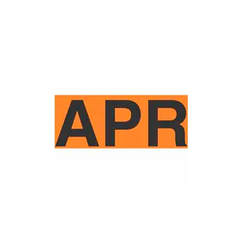 Paper Labels w/ "Apr" Print, 3"L x 2"W, Fluorescent Orange & Black ...