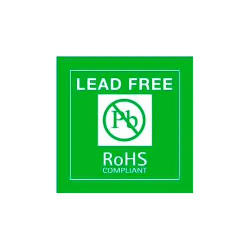 Paper Labels w/ "Lead Free RoHS" Print, 2"L x 2"W, Green & White, Roll ...