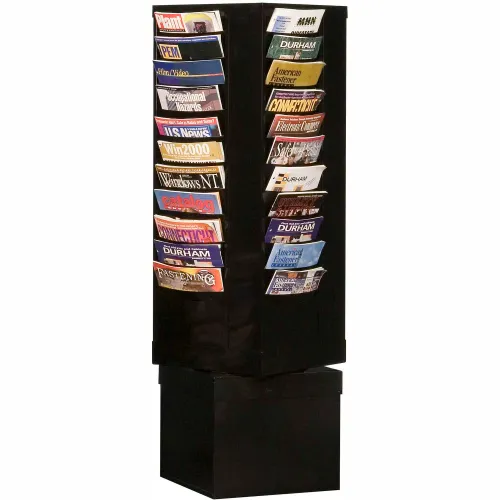 44 Pocket Rotary Literature Rack - Black