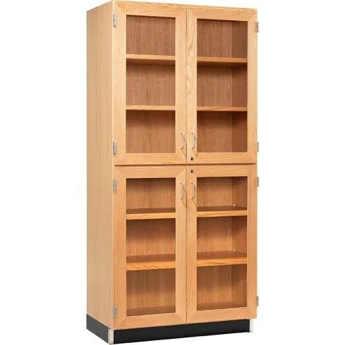 Diversified Spaces Access Tall Storage with Split Glass Doors, 36"W x ...