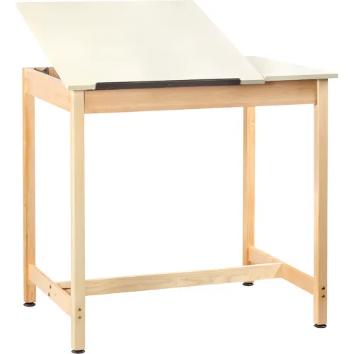 Diversified Spaces Draftsman Drawing Table, 2 Piece Top, 42"L x 30"W x ...